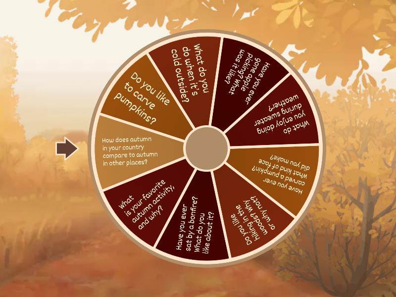 Autumn questions - Spin the wheel