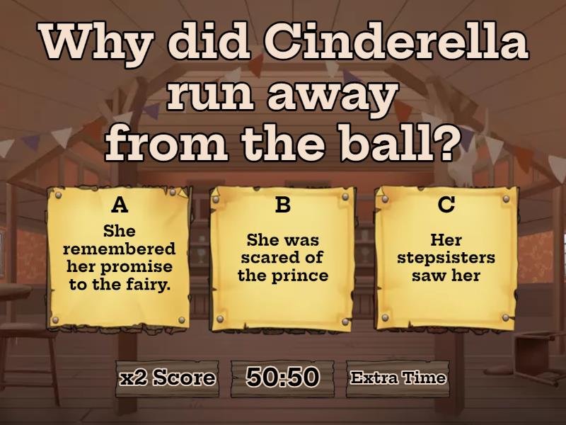 Cinderella reading comprehension 2 - Gameshow quiz