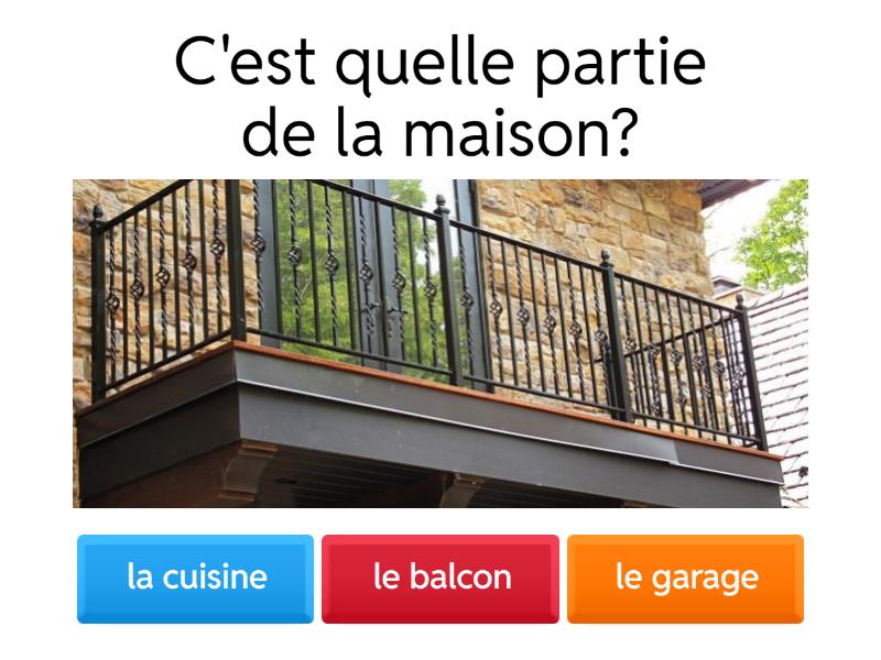 Les parties de la maison - Quiz