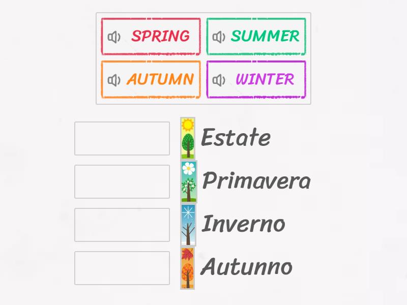 The four seasons - Match up