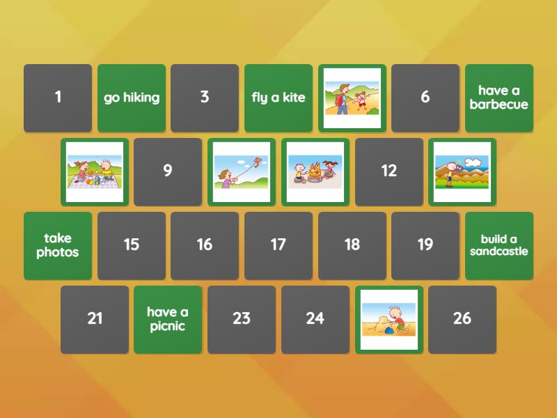 3A U5 outdoor activities - Matching pairs