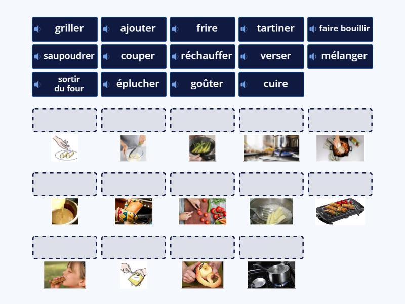Les verbes de la cuisine - Match up