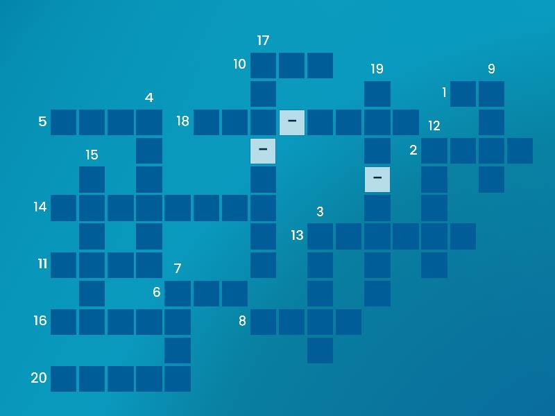Vocabulaire: Les nombres de 1 à 20 [French / français] - Crossword