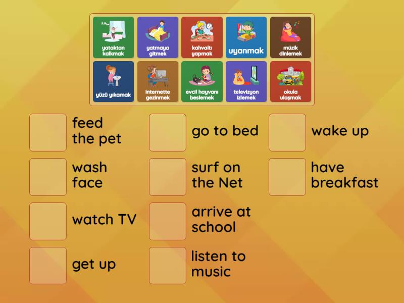 DAILY ROUTINES - Match up