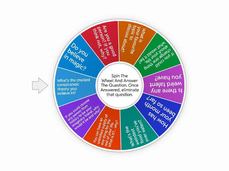 Icebreaker/Warm-Up Questions - Spin the wheel