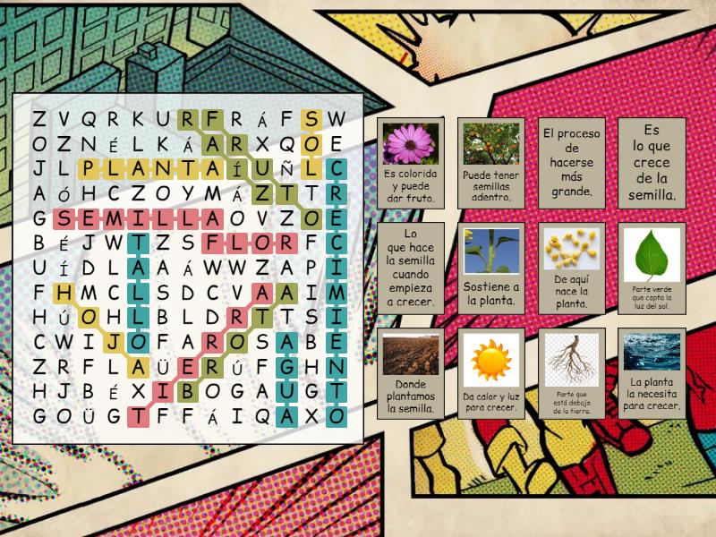 Las plantas - Sopa de letras