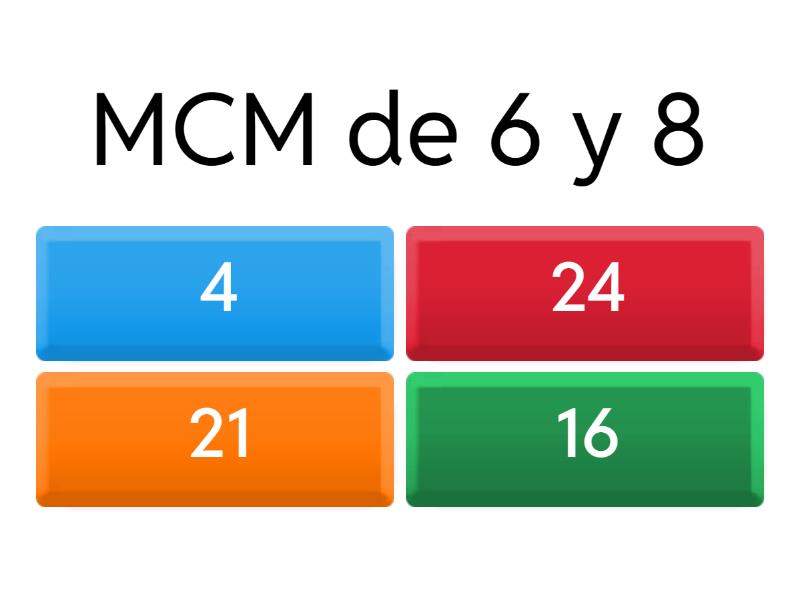 MCM y MCD - Quiz