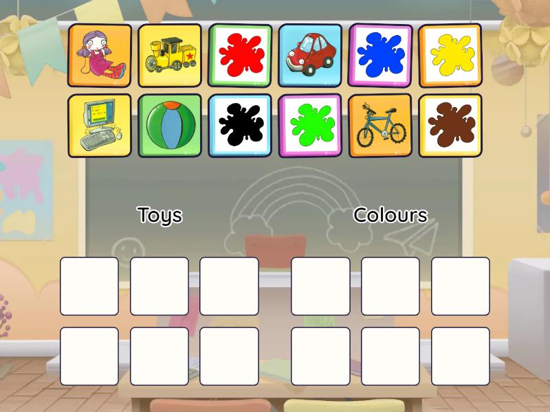 KB1, Unit 3. Sorting toys & colours - Group sort