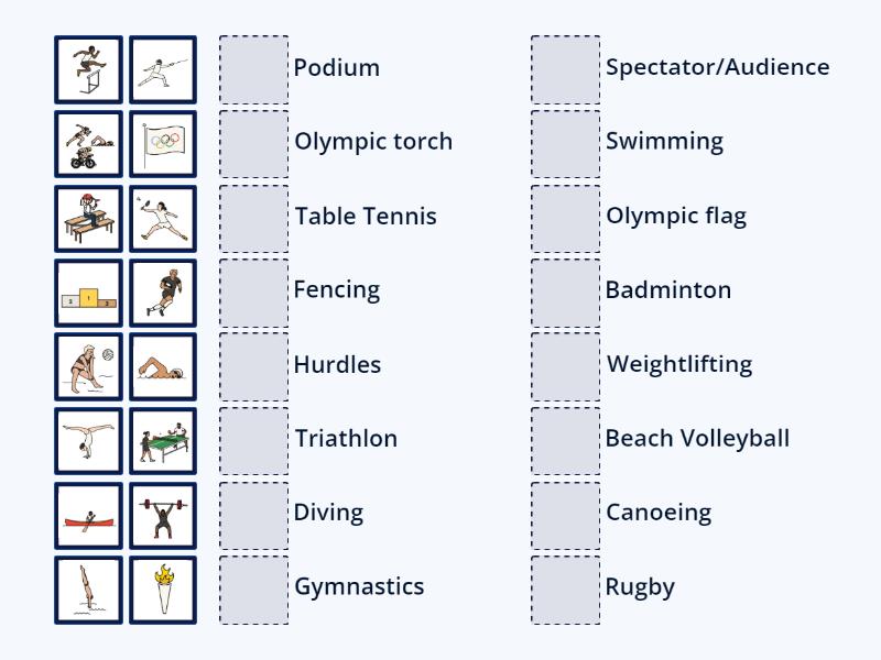 Olympic Games - Vocabulary - Match up