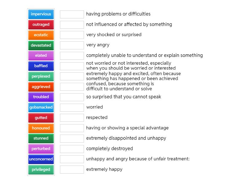 Solutions Advanced 3A Adjectives - Match up