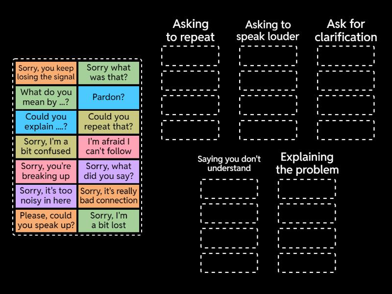 B10-ASKING FOR CLARIFICATION FUNCTION - Group sort