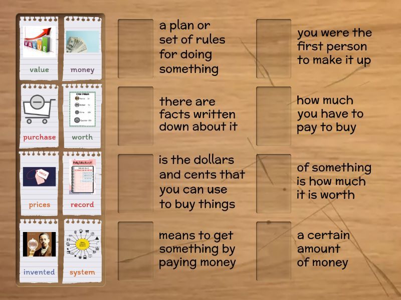 Unit 6 Text Set 1 Vocabulary Grade 2 - Match up