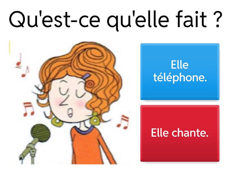 Qu'est-ce qu'il fait ? Qu'est-ce qu'elle fait ? (Les Loustics 1 - U1 - L5) - Cuestionario