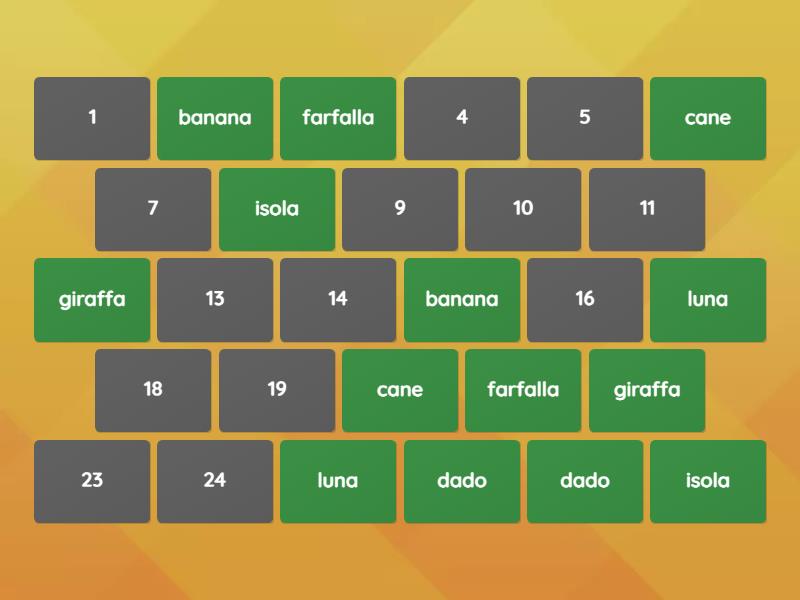 Memory per il polletto - Matching pairs