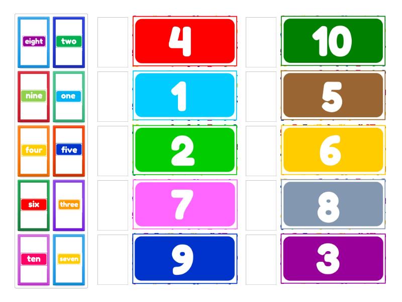 Numbers 1-10 - Match up