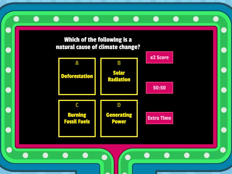 Climate Change and Global Warming Quiz - Gameshow quiz