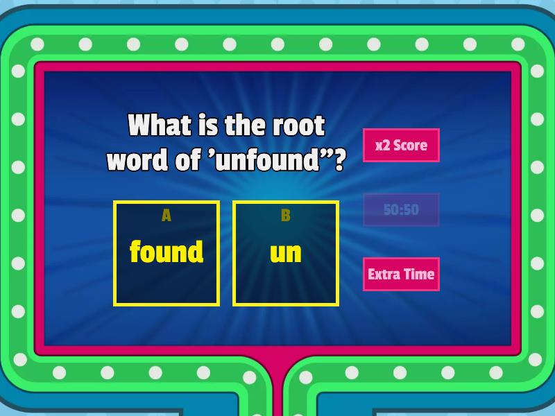 Root Words Hunt - Gameshow quiz