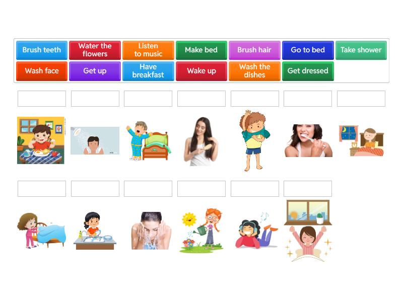 Daily routine - Match up