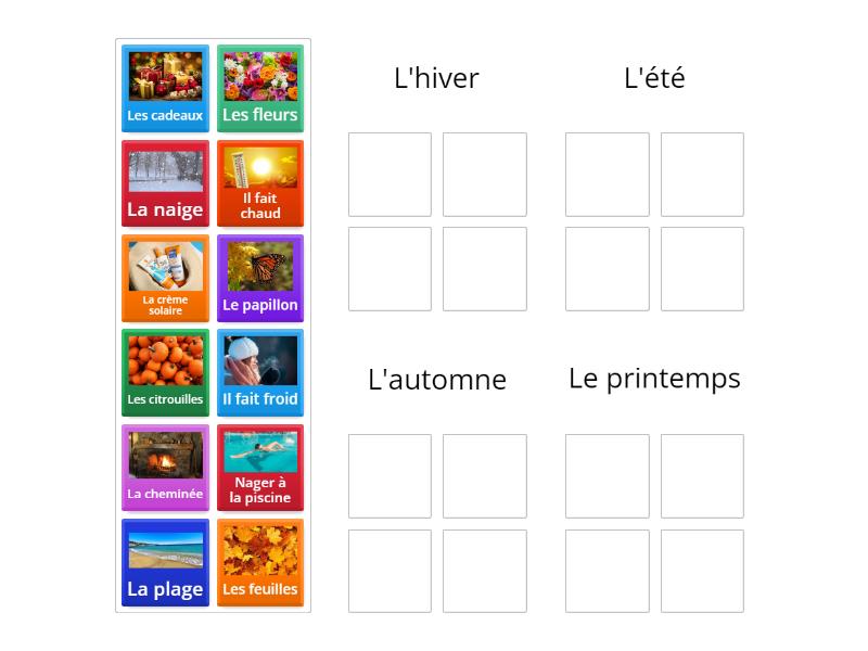 Les saisons - Group sort