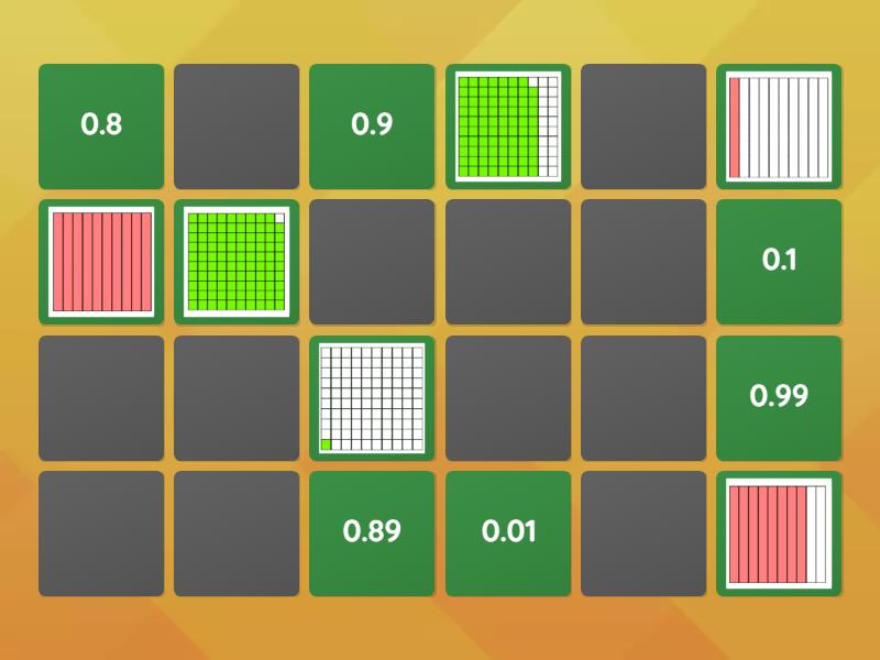 Representing Decimals - Matching pairs