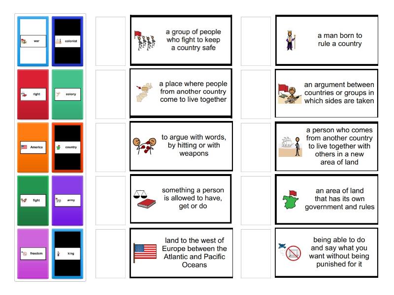 ULS Unit 6: Building a New Country - Match up