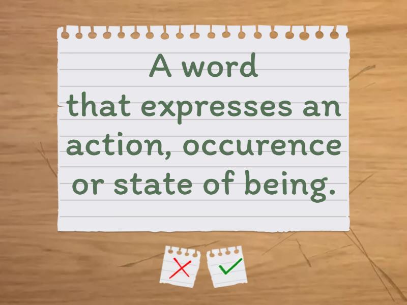 Parts of Speech - Flash cards