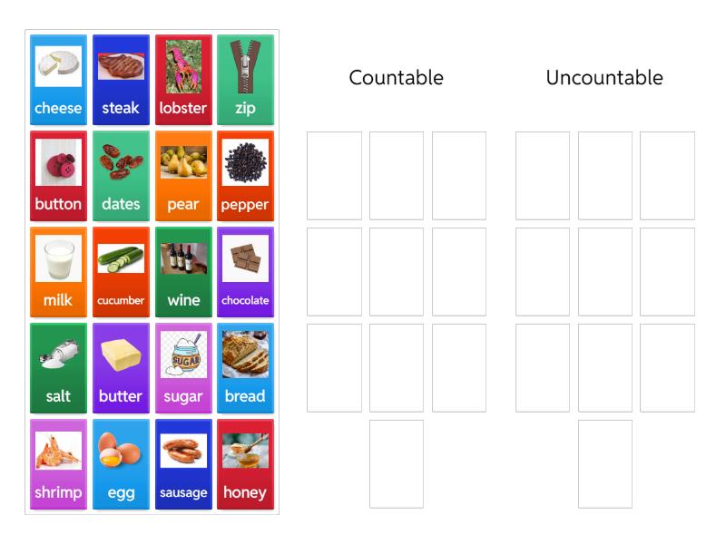 Countable - uncountable - Group sort