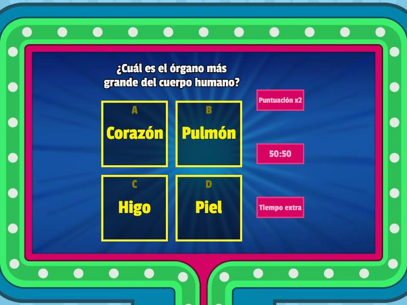 Anatomia Del Cuerpo Humano (The Million Dollar Game) - Gameshow quiz