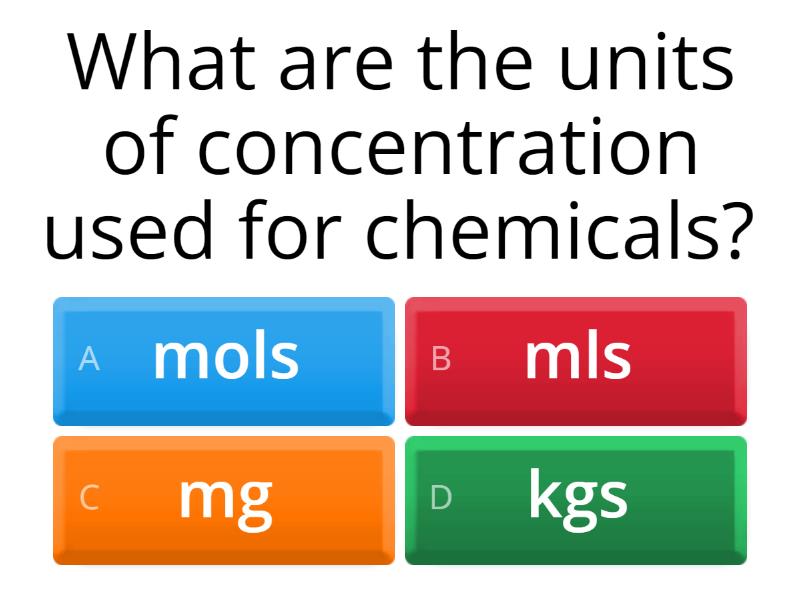 S2 Chemical Reactions Unit 1 Revision - Quiz