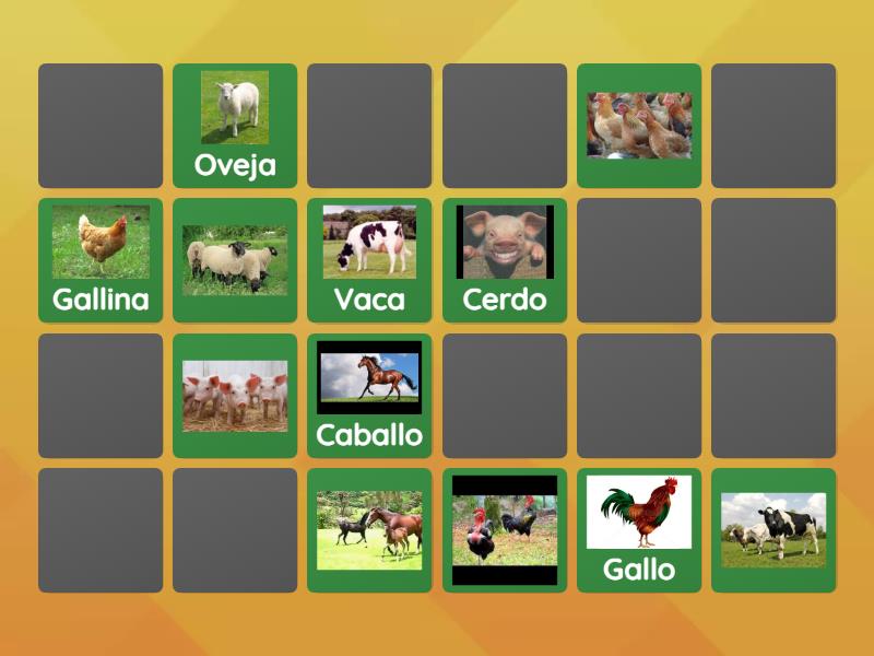 Animales de la Granja 1 - Matching pairs