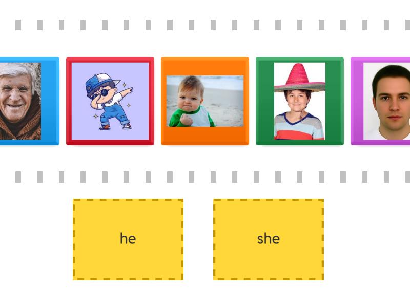 he or she - Speed sorting