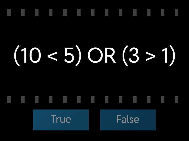 Boolean & logical operators - True or false