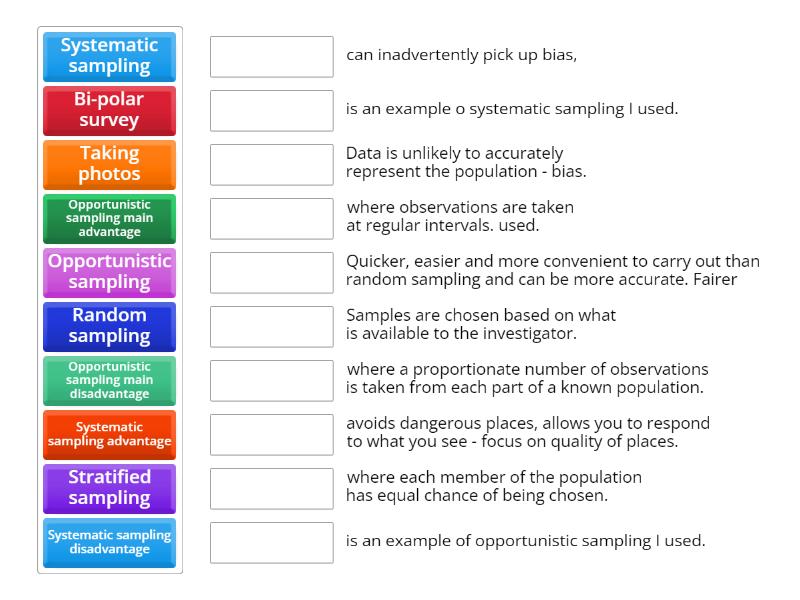 Sampling: 11 24 - Match up