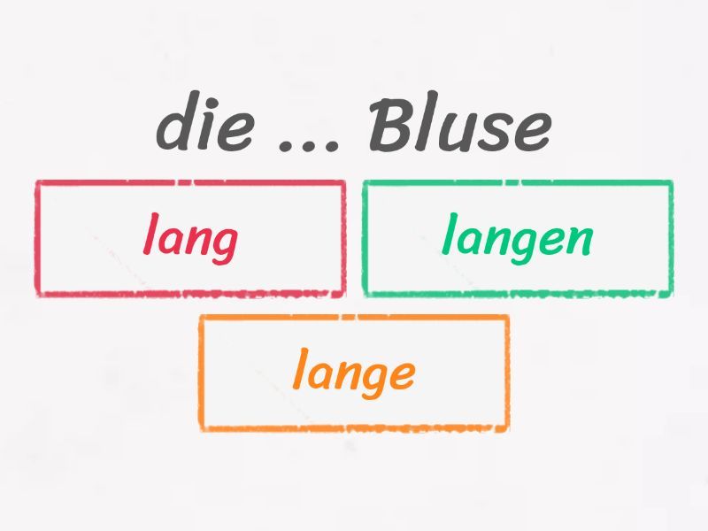 Die schwache Deklination der Adjektive. Akkusativ - Quiz