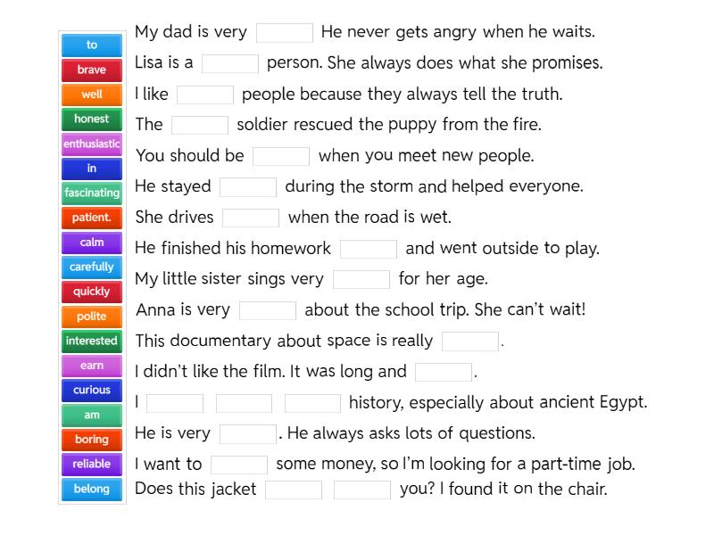 Choose the correct word or phrase to s - Complete the sentence