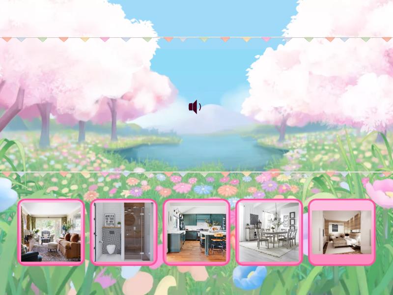 Activity: recognize the parts of the house (listening) - Find the match