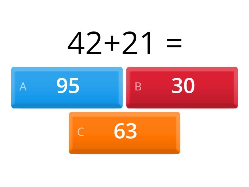 Suma de dos dígitos sin reagrupar - Cuestionario