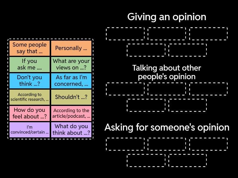 ACPB-I01 Asking for & giving opinions - Group sort