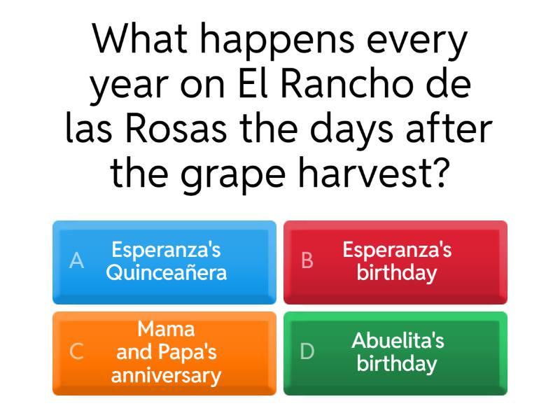 Esperanza Rising - Quiz