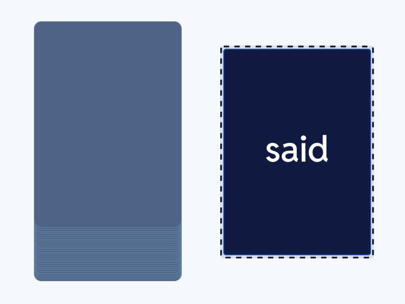 Rapid Word Recognition Chart #2 - Speaking cards