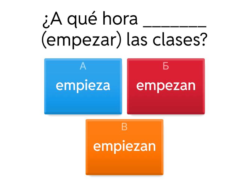 Verbos irregulares - Quiz