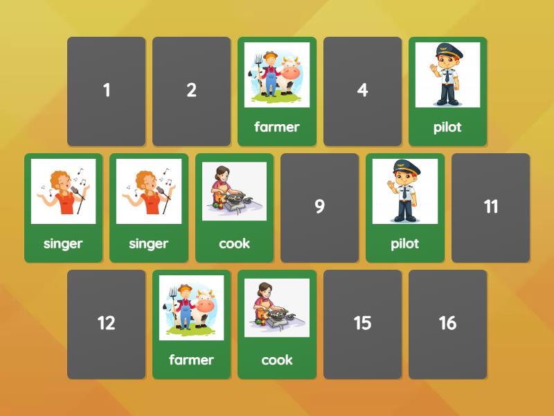 Speaking stage 1 Unit 3 - Matching pairs