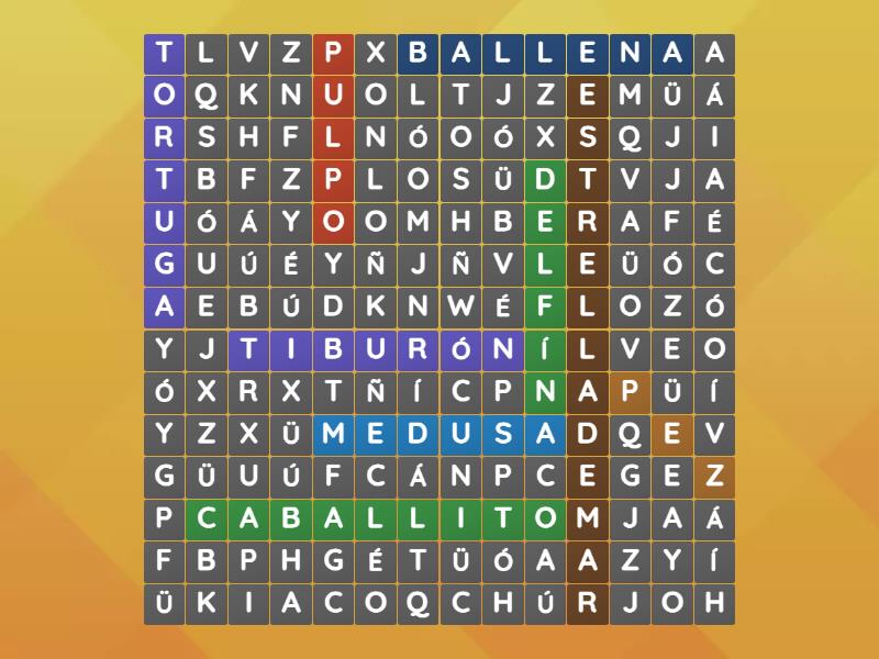 Sopa de letras - Wordsearch