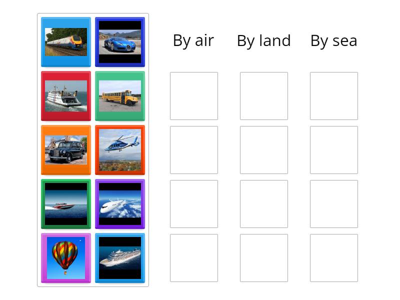 How do vehicles travel? - Group sort