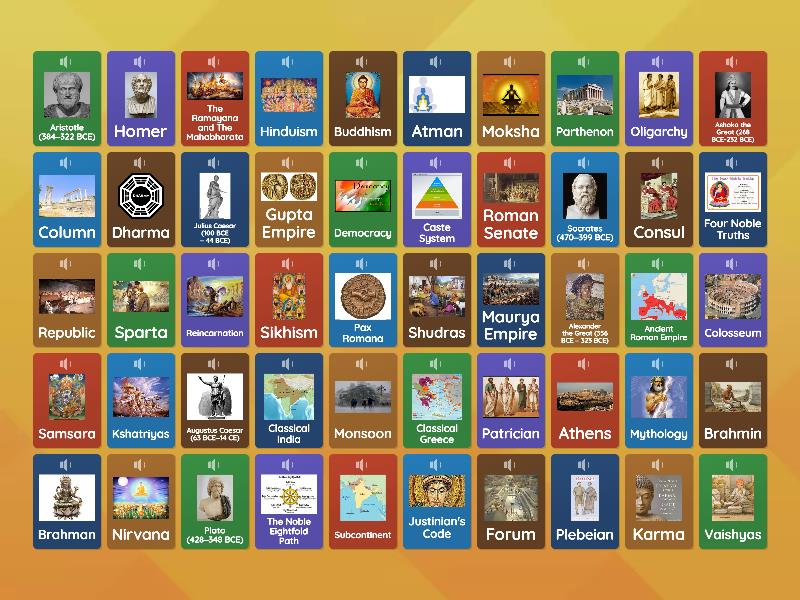 Classical Civilizations Review - Flip tiles