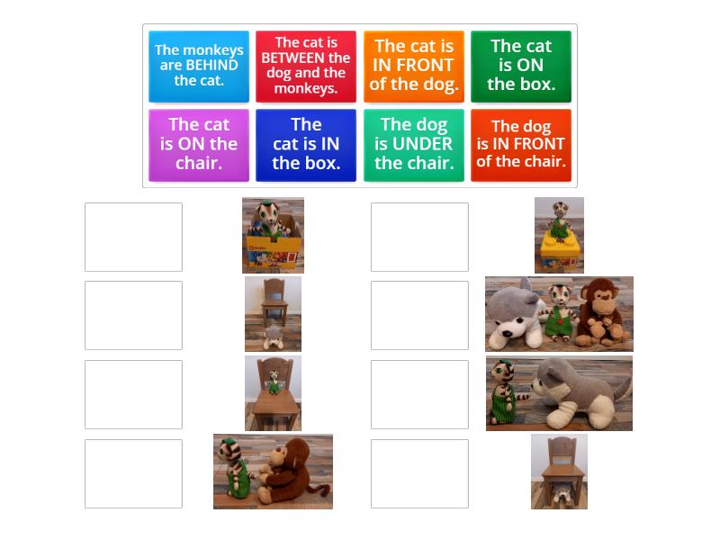 Prepositions of Place and Toys - Match up