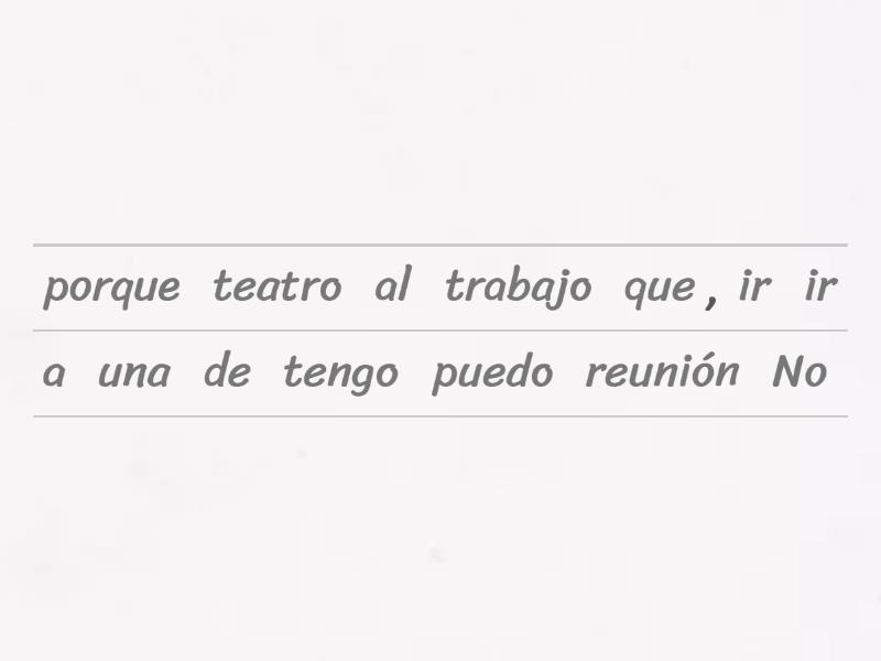 Verbos Modales Deber, Querer, Haber que, Tener que - Unjumble