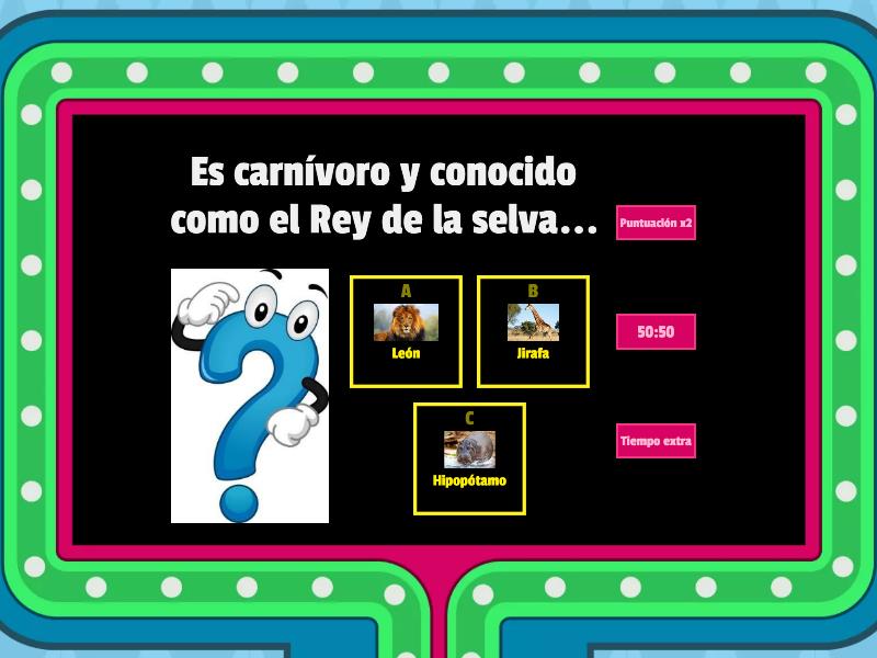 Adivina "Animales de la selva" - Concurso de preguntas