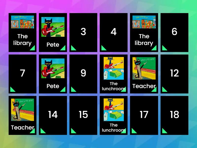 Pete's Memory Game - Matching pairs