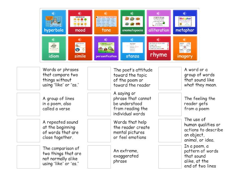 Poetry Terms - Match up